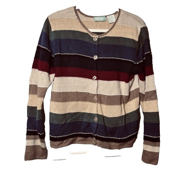 Blair | Sweaters | 22 Hickory By Blair Striped Button Cardigan Sweater ...